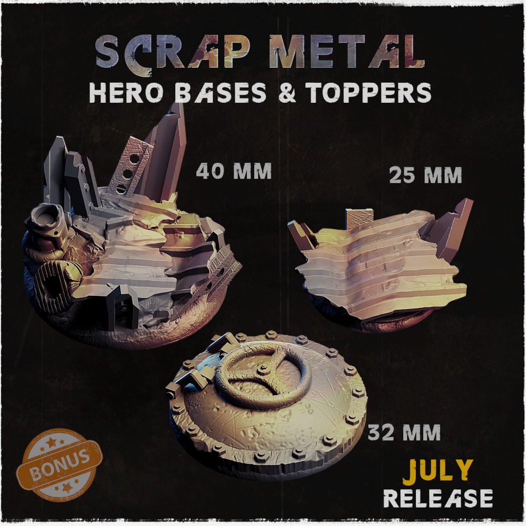 Scrap Metal Hero Bases • Zabavka Workshop - Etsy