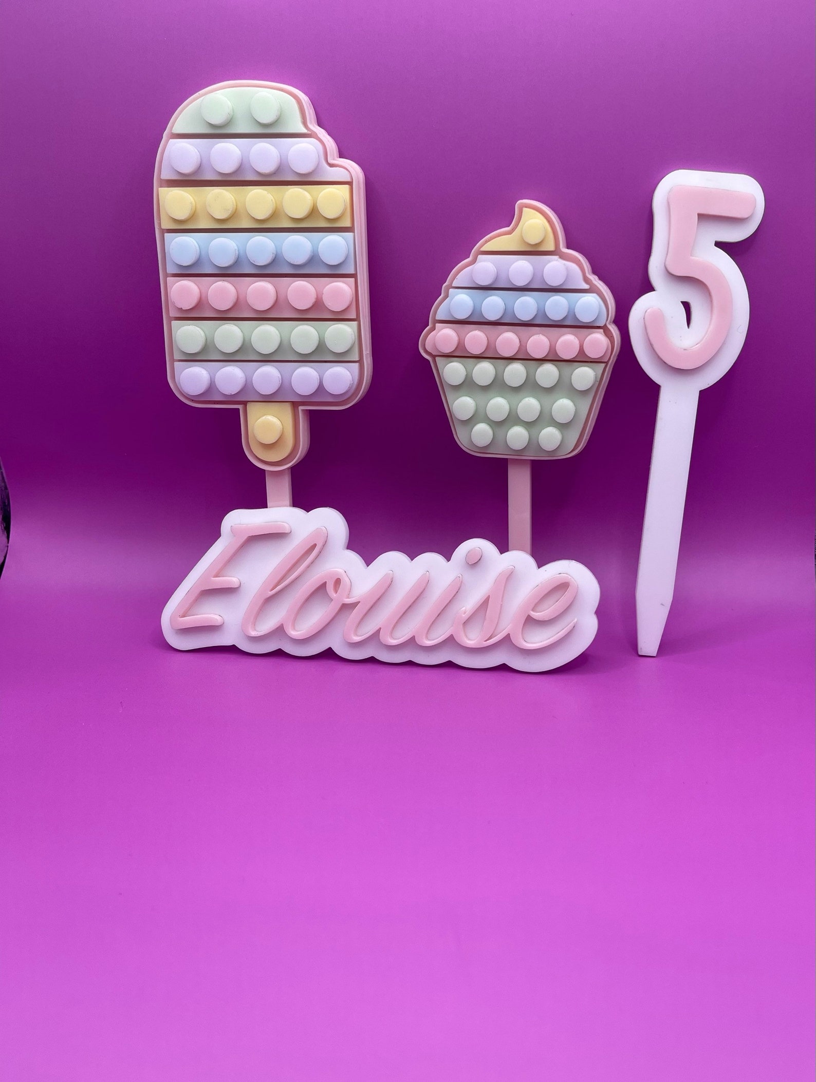 Pop It Themed Cake Toppers - Etsy