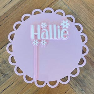 Daisy Themed Name/age Cake Topper - Etsy