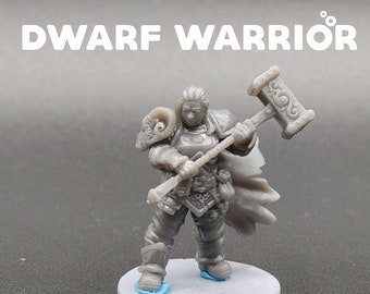 Dwarf Fighter Female 32mm 28mm Miniatures for Tabletop - Etsy