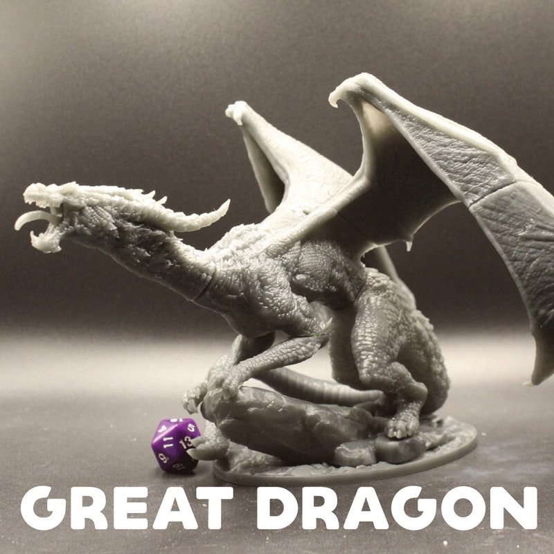 Gray Dragon Miniature - Etsy