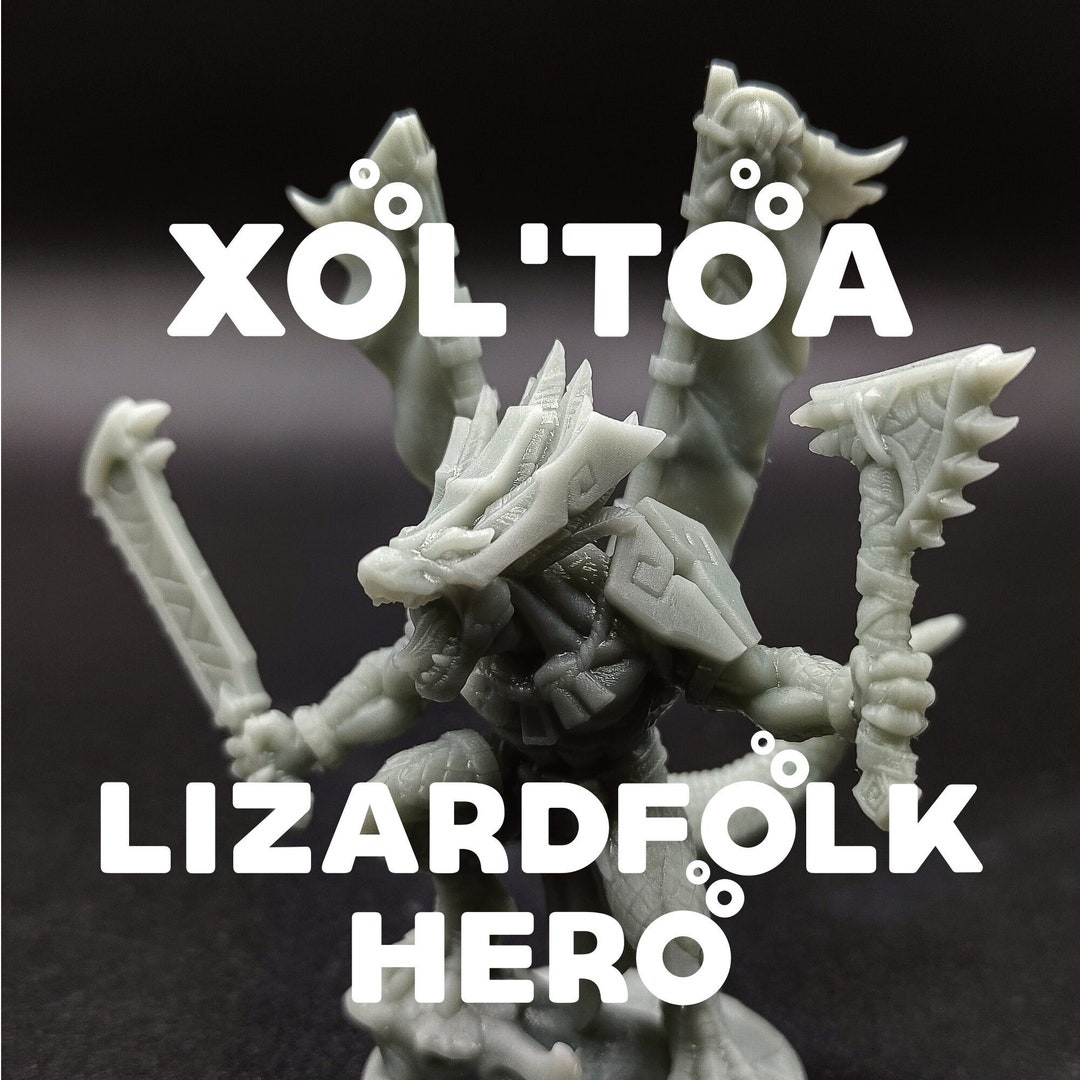 Xol'toa Lizardfolk Hero - Lizardfolk Fighter / Aztec Warrior - Artisan ...