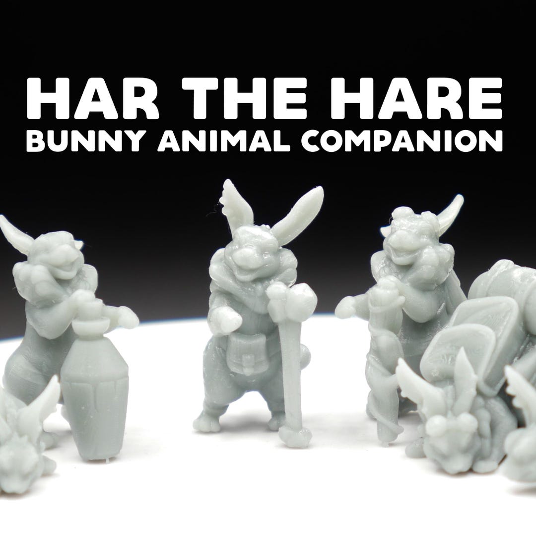 Har the Hare - Bunny Wizard Familiar Animal Companion Cute Summon ...