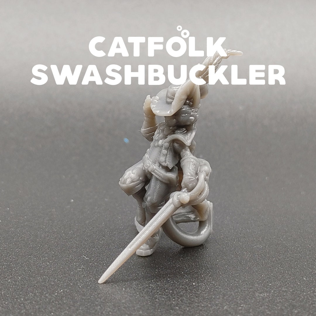 Catfolk Swashbuckler Printed Obsession D&D Dungeons and Dragons ...