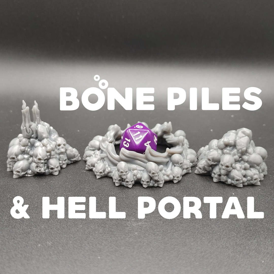 Bone Pile and Hell Portal Terrain - Printed Obsession - D&D Dungeons ...