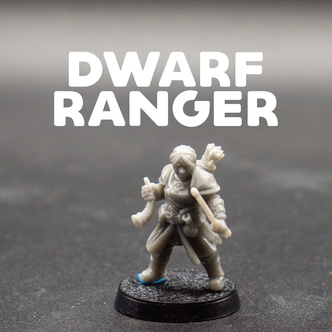 Dwarf Ranger - Female Archer Sniper Beastmaster - Galaad Miniatures - D ...