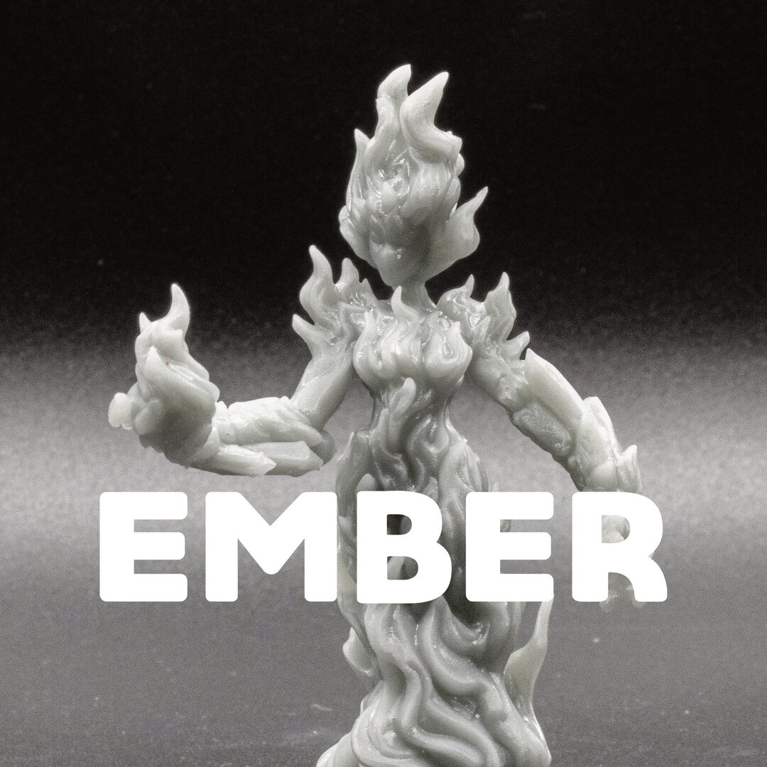 Ember - Fire Elemental - Female Flame Aspect - Printed Obsession - D&D ...