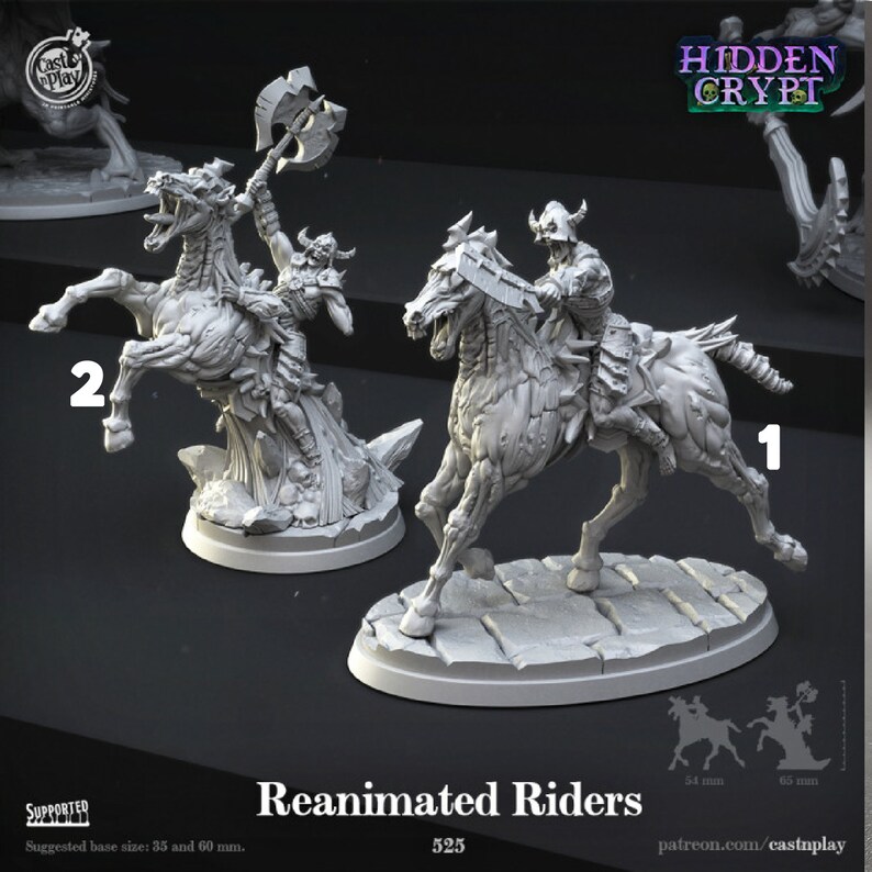 Reanimated Riders Undead Cavalry Castnplay D&D Dungeons - Etsy