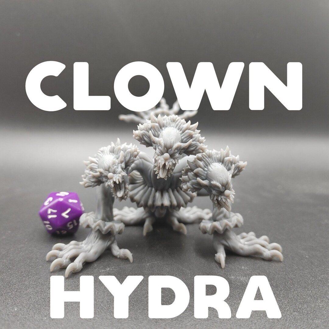 Clown Hydra Printed Obsession the Circus of Horrors D&D Dungeons and ...