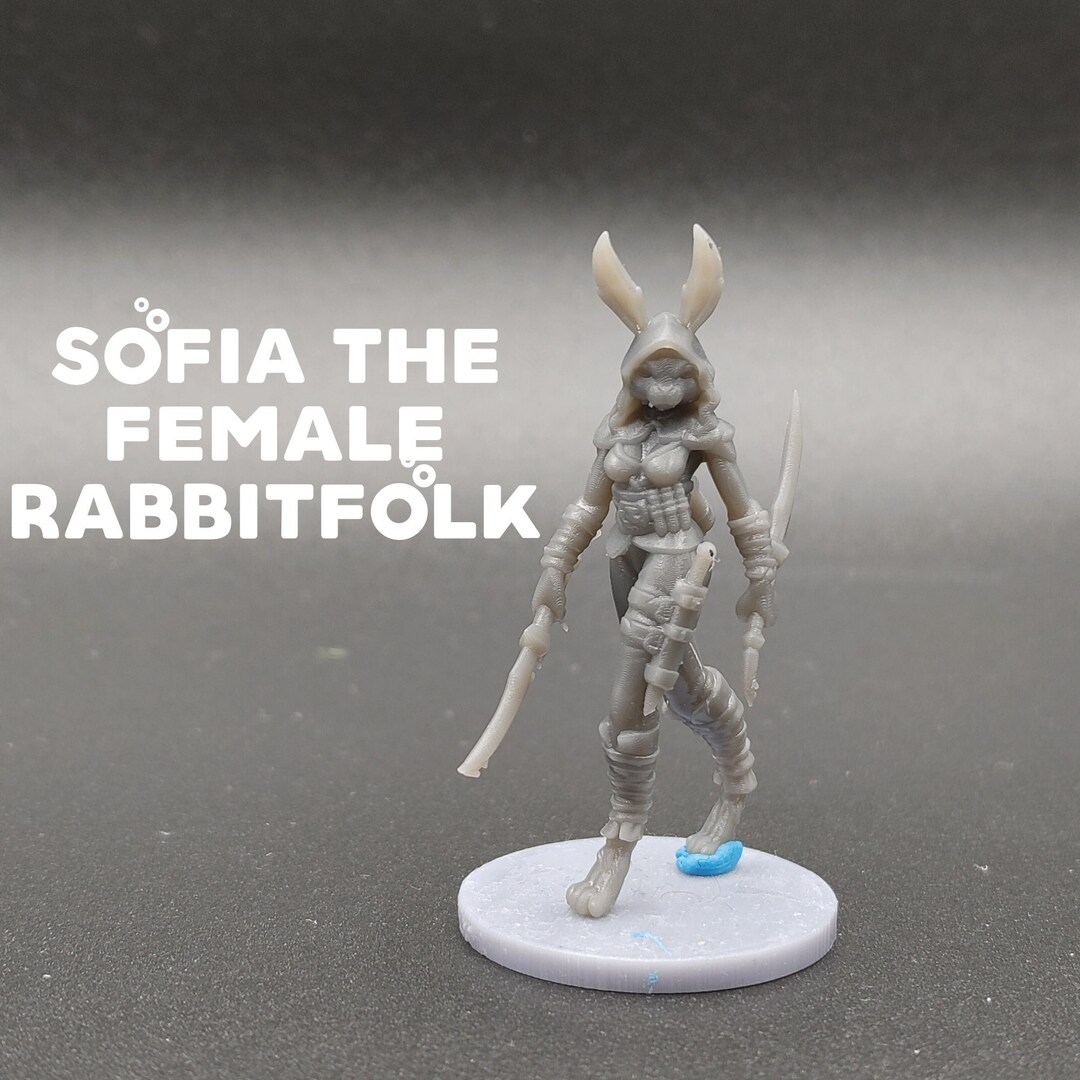 Sofia - Female Rabbitfolk - Hareongon - Galaad Miniatures - D&D ...