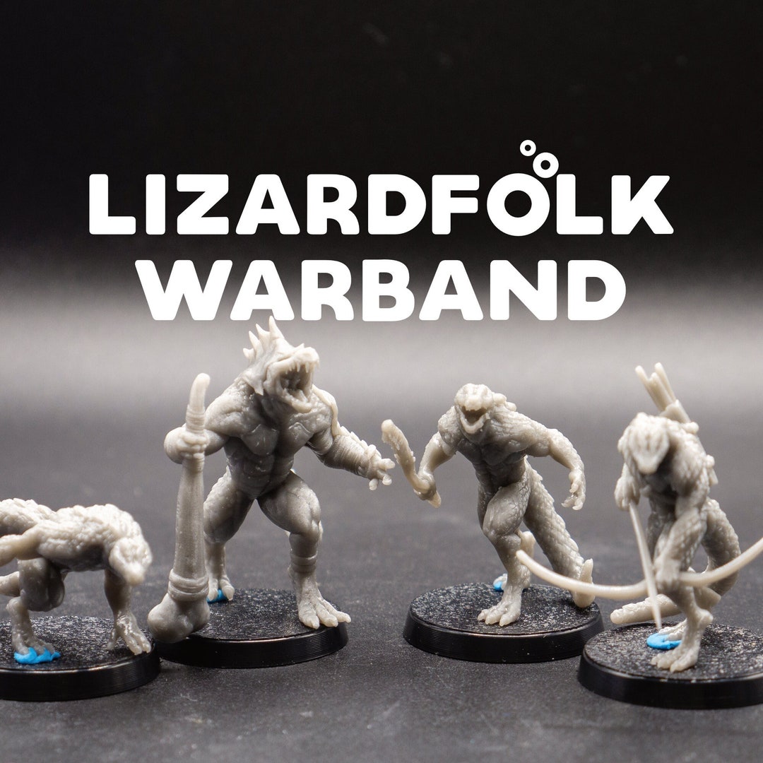 Lizardfolk Warband - Lizardmen - Yasashii Kyojin - Adventurer's Guide Book of Beasts - D&D ...