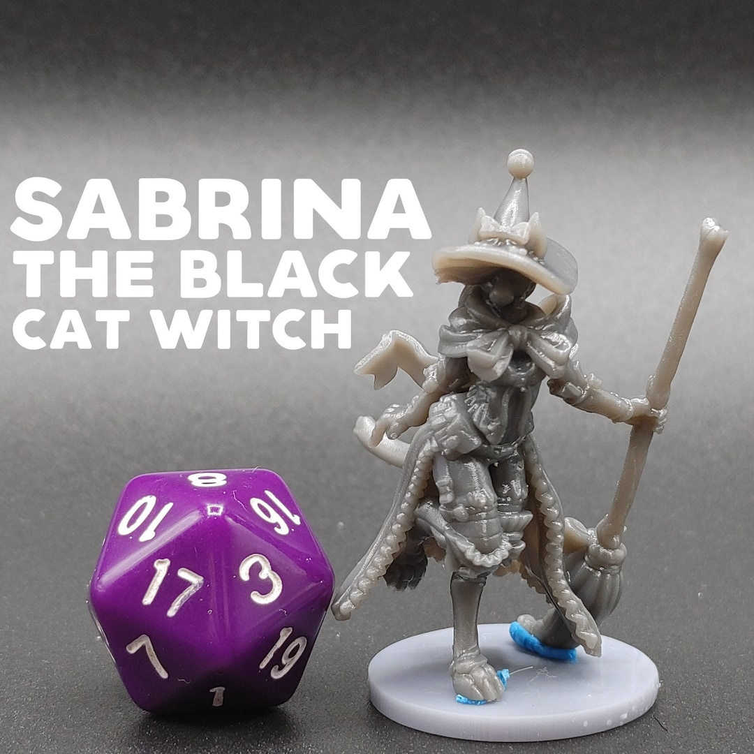 Sabrina the Black Cat Witch - Catfolk/tabaxi Witch - Printed Obsession ...