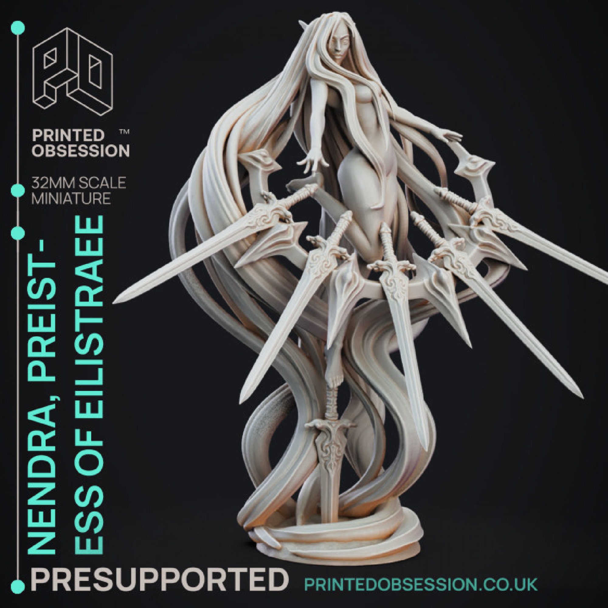 Nendra Priestess of Eilistraee Printed Obsession Deity - Etsy Hong Kong