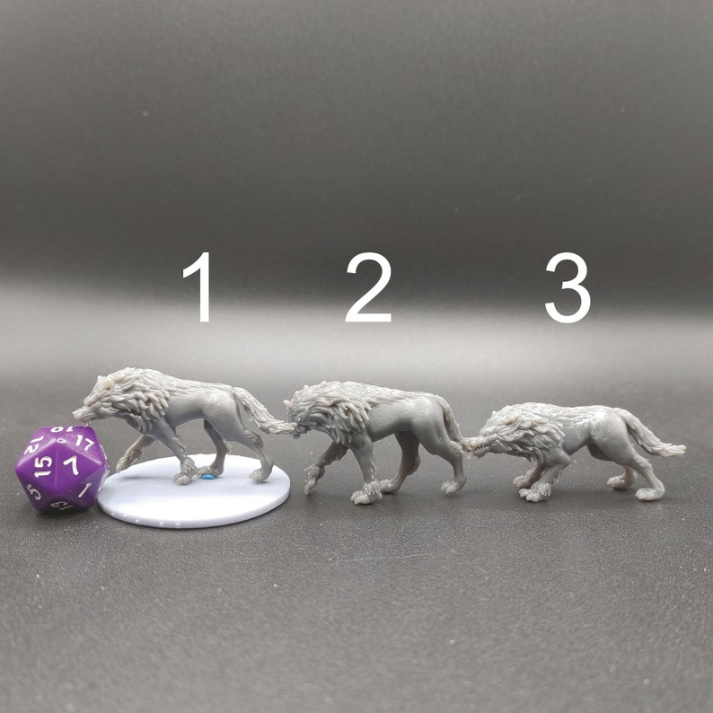 Large Wolves - Galaad Miniatures - D&D Dungeons and Dragons ...