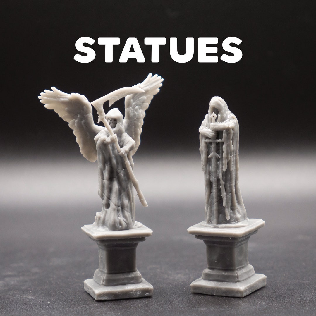 Statues - Stone Angel Grim Reaper Terrain - Monolith Arts - Lost Souls ...