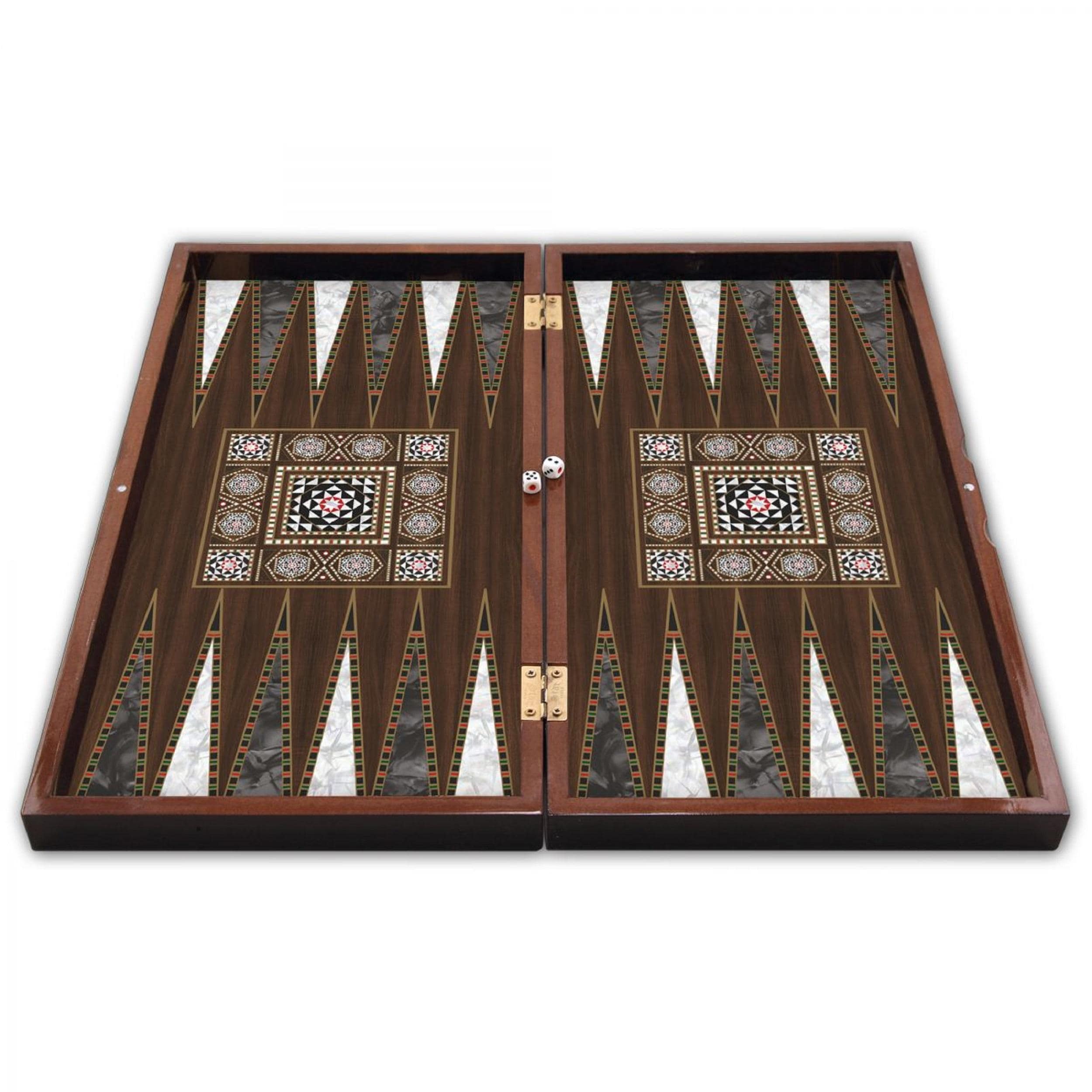 Turkish Backgammon Set – Mother of Pearl Design, Wooden Board - Etsy