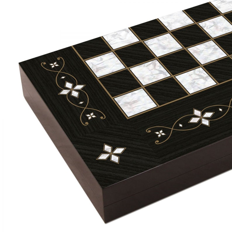Turkish Backgammon Set – Mother of Pearl Design, Wooden Board - Etsy