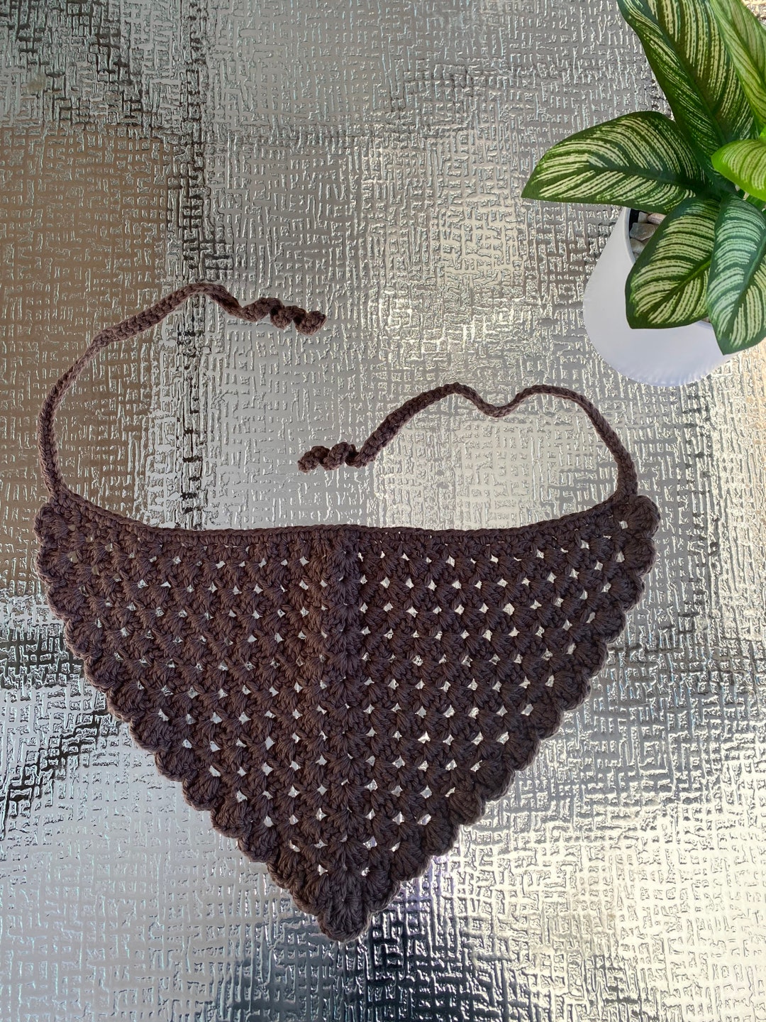 Crochet Granny Square Bandana - Etsy