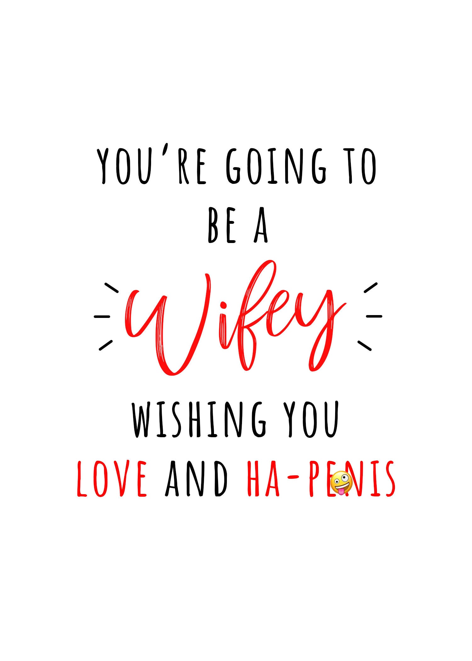 Printable Bachelorette Greeting Card, Card for Bachelorette ...