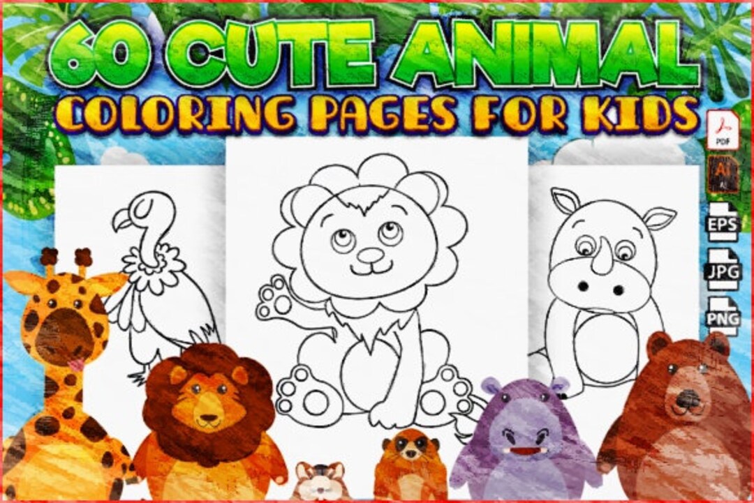Coloring Pages for Kids, Coloring Book for Toddlers 2-4 Years - Etsy