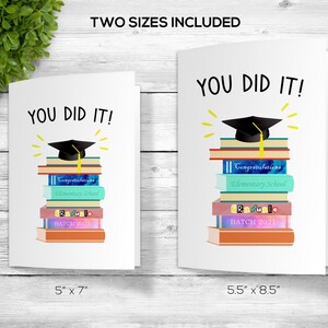 Custom Printable Elementary School Graduation Greeting, Downloadable ...