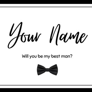Custom Printable Best Man Invitation, Downloadable Be My Best Man ...
