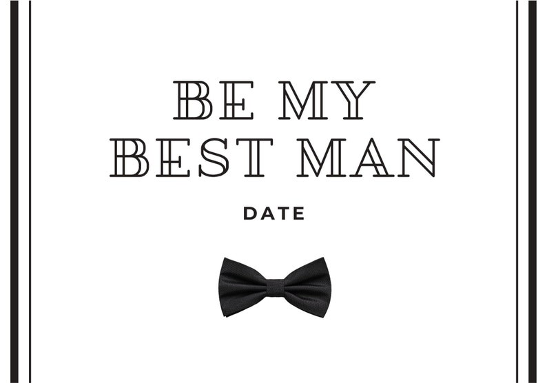 Custom Printable Best Man Invitation, Downloadable Be My Best Man ...