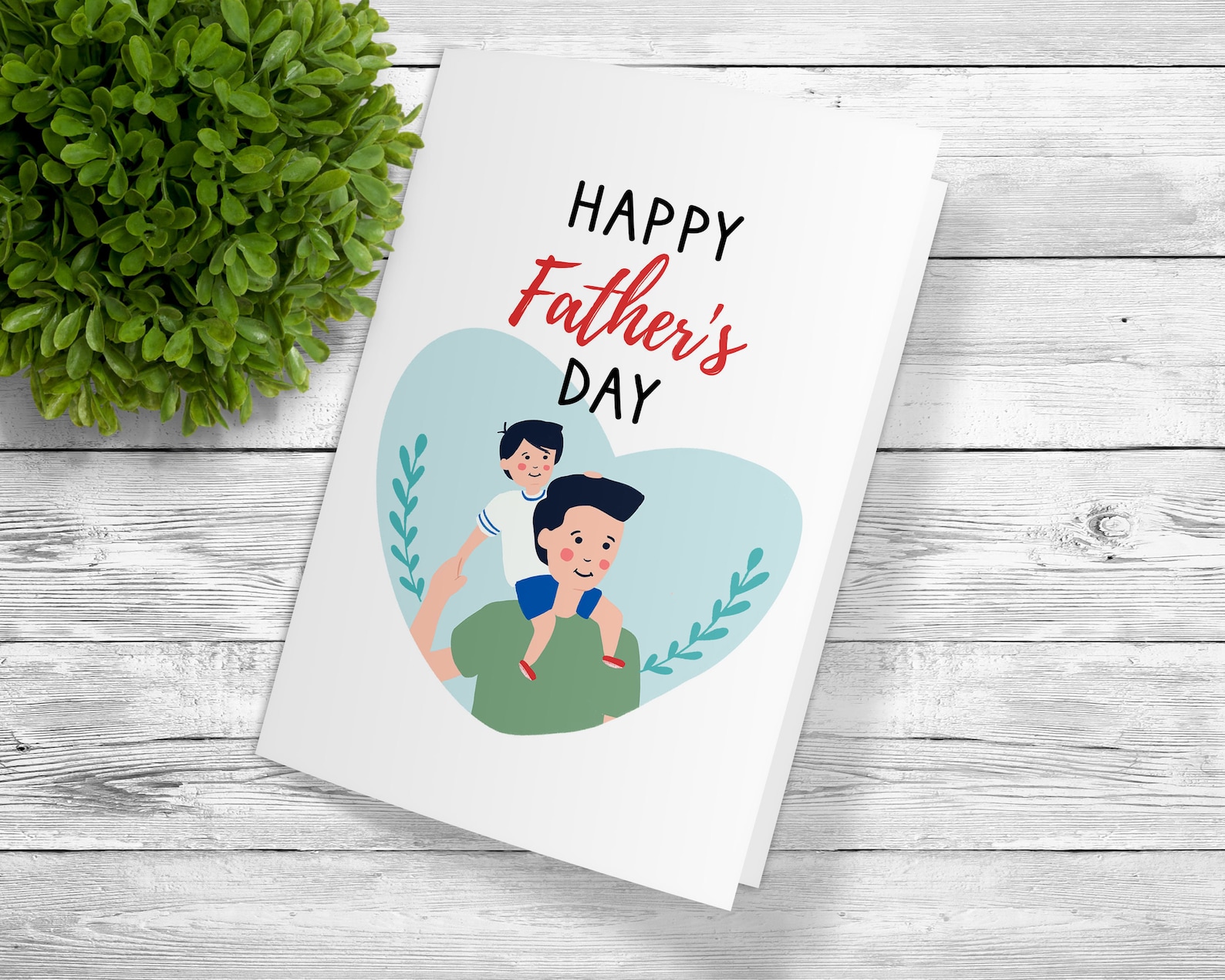 Happy Father's Day Greeting Card, Printable Happy Father's Day Greeting ...