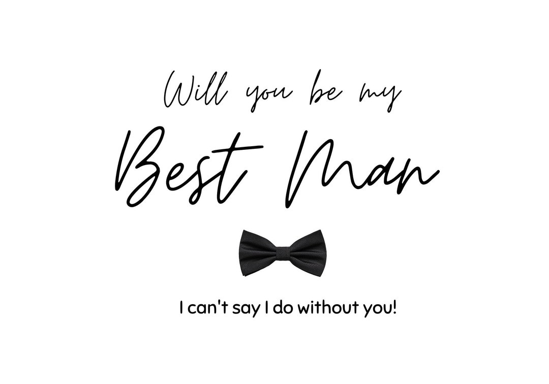 Custom Printable Best Man Invitation, Downloadable Be My Best Man ...