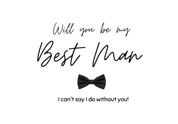 Custom Printable Best Man Invitation Downloadable Be My Best | Etsy Canada