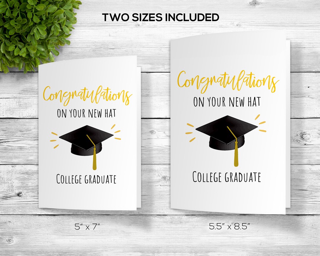 Custom Printable College Graduation Greeting, Downloadable College ...
