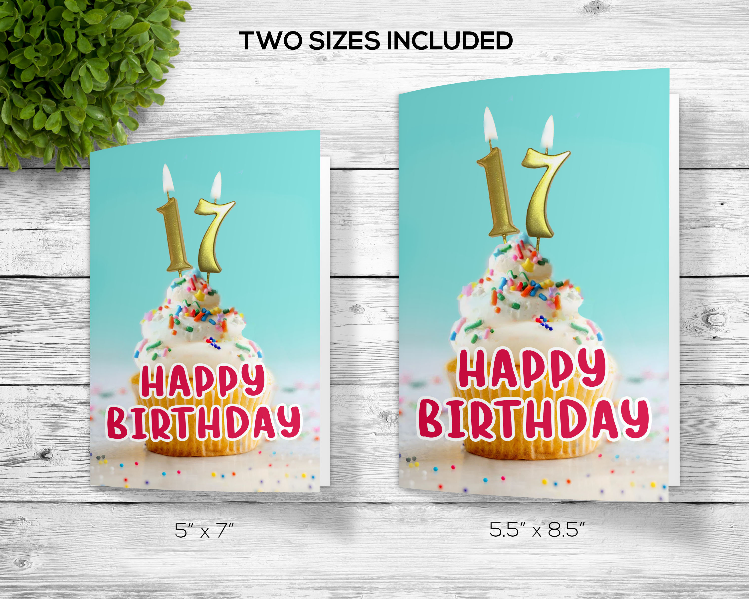 Custom Printable 17th Birthday Greeting, Downloadable 17th Birthday ...