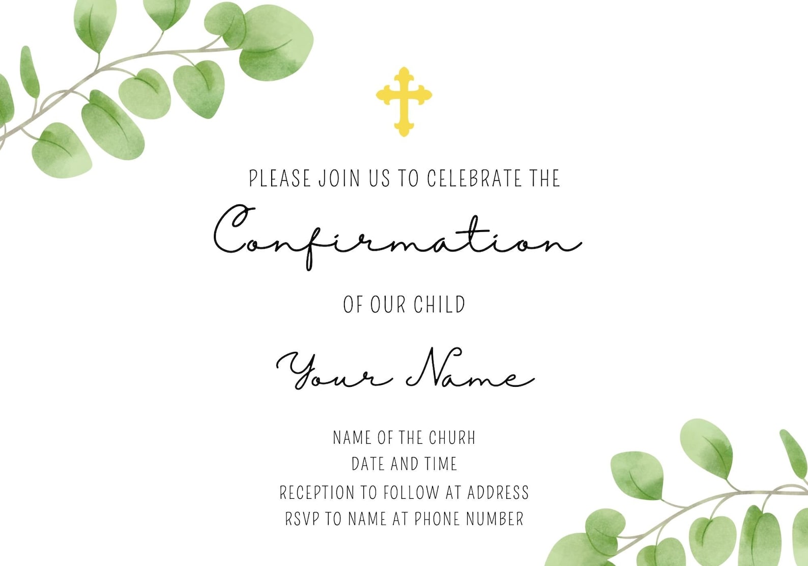 Custom Printable Confirmation Invitation, Downloadable Confirmation ...