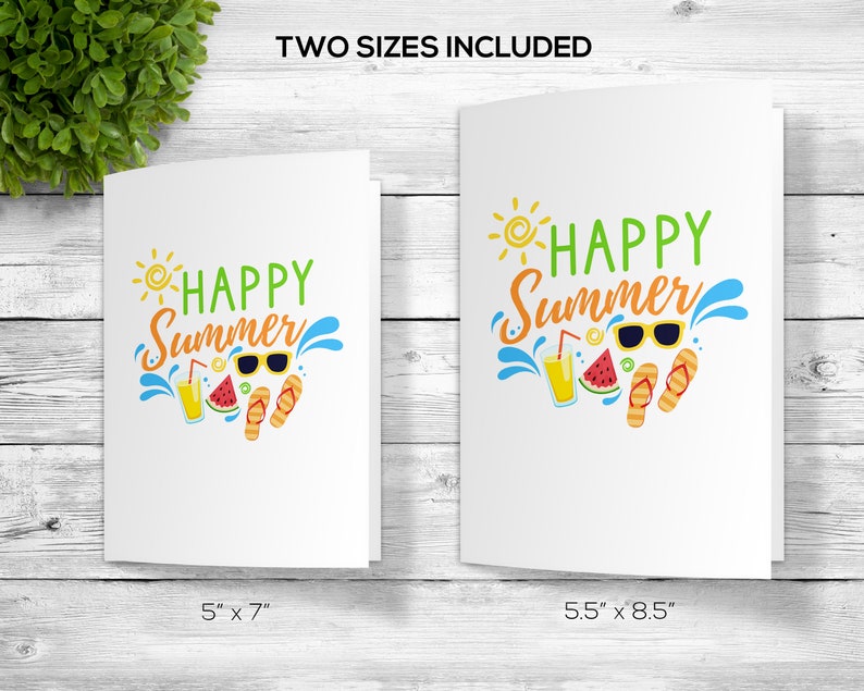 Happy Summer Greeting Card, Printable Happy Summer Greeting Card ...