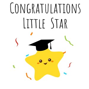 Custom Printable Kindergarten Graduation Greeting, Downloadable ...