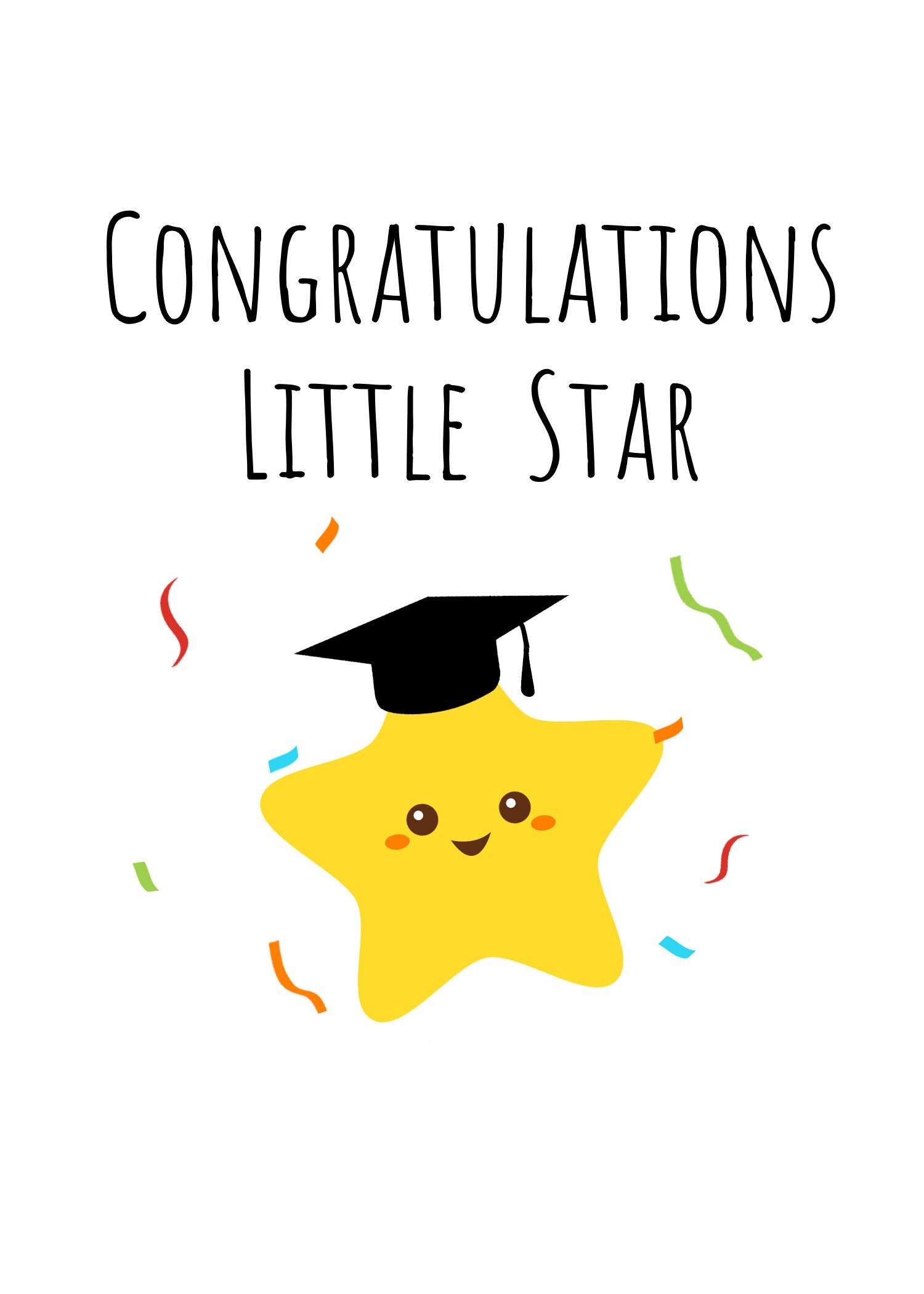 Custom Printable Kindergarten Graduation Greeting, Downloadable ...