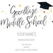 Custom Printable Middle School Graduation Invitation, Downloadable ...