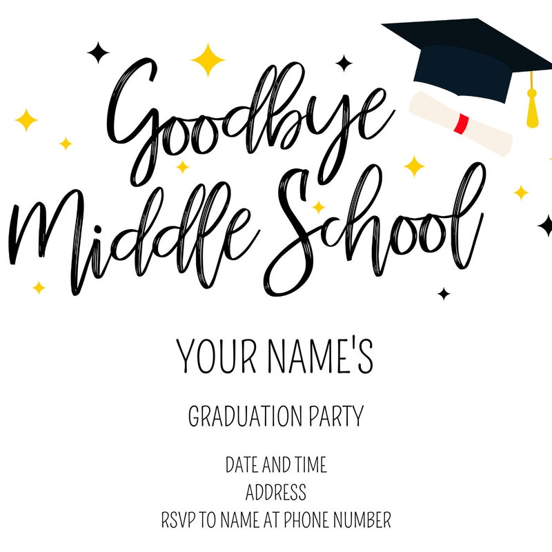 Middle School Graduation - Etsy