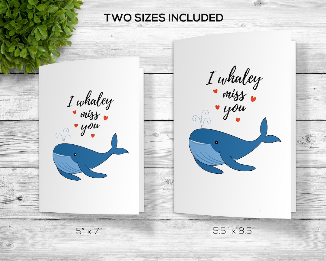 Miss You Card, Printable Miss You Greeting Card, Downloadable Miss You ...