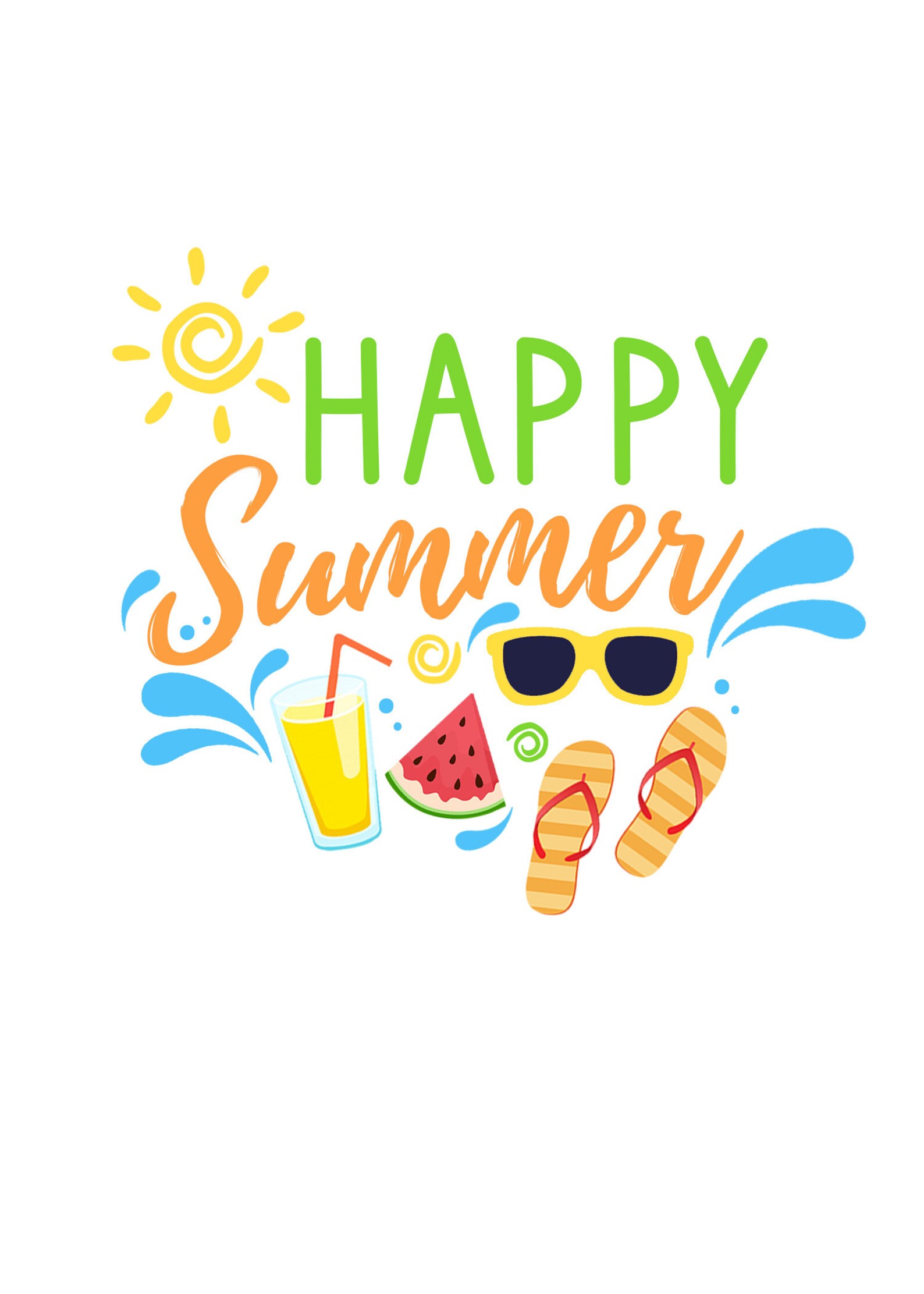 Happy Summer Greeting Card, Printable Happy Summer Greeting Card ...