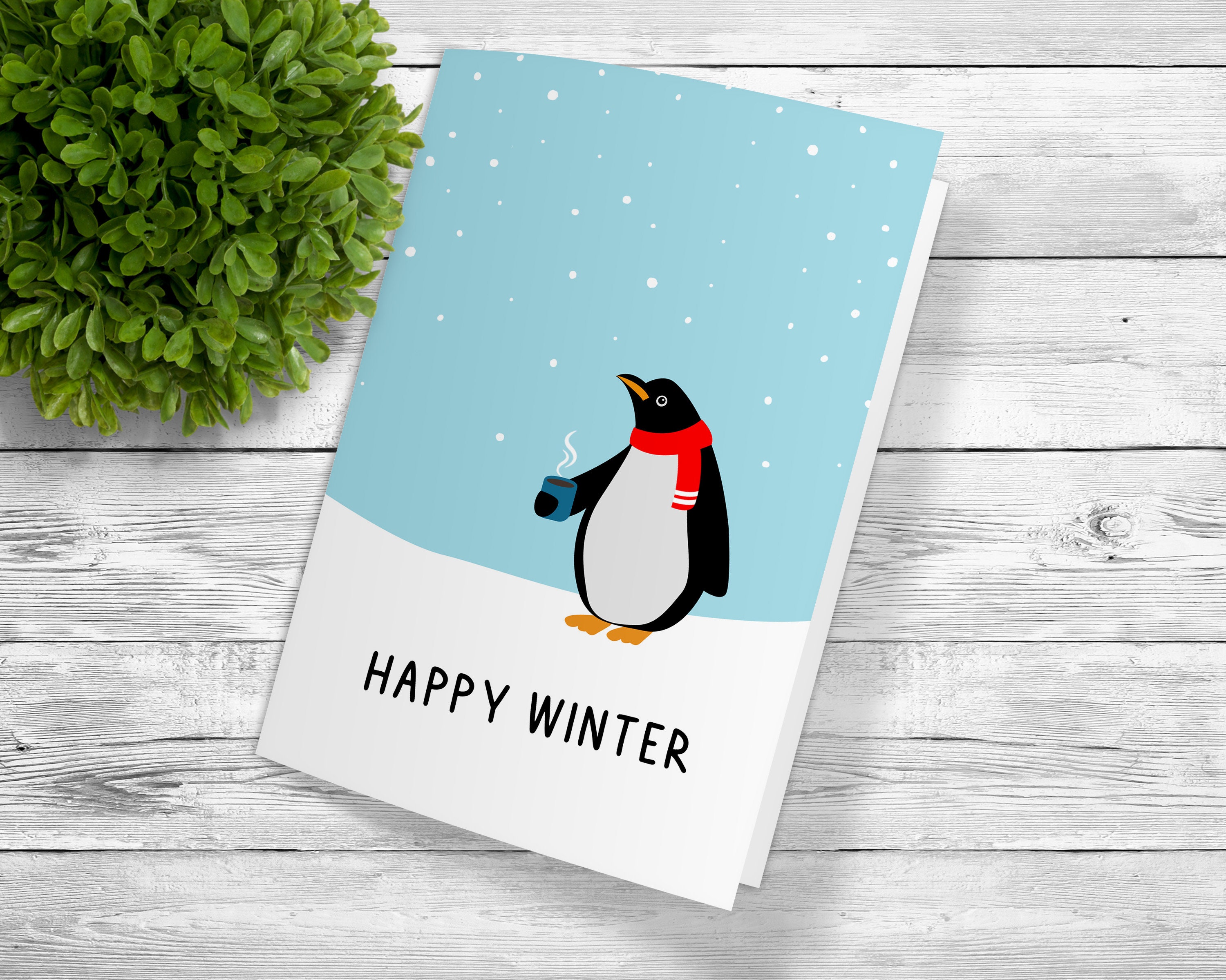 Happy Winter Greeting Card, Printable Happy Winter Greeting Card ...