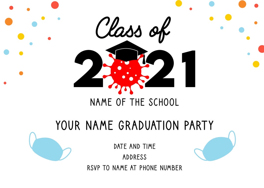 Custom Printable Elementary School Graduation Invitation, Downloadable ...