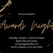 Custom Printable Awards Night Invitation, Downloadable Awards Night ...