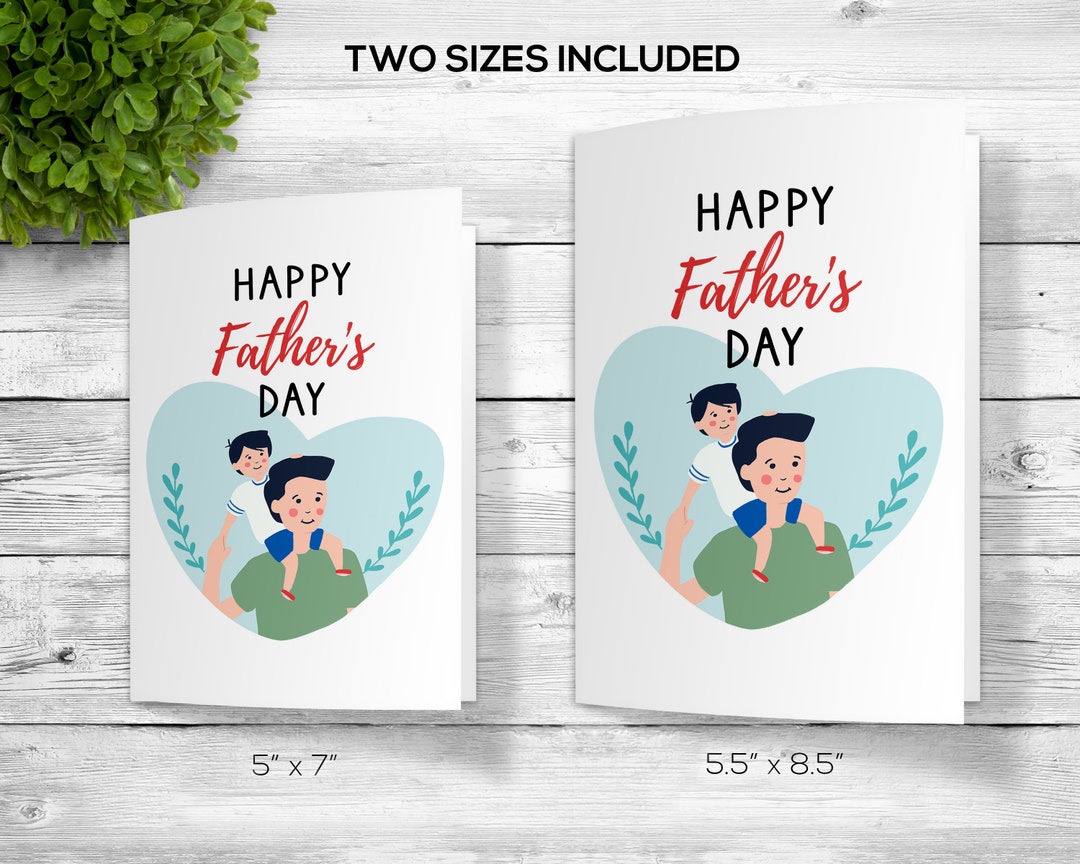 Happy Father's Day Greeting Card, Printable Happy Father's Day Greeting ...