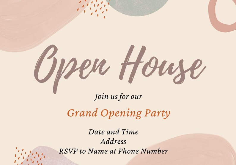 Custom Printable Open House Invitation, Downloadable Open House ...