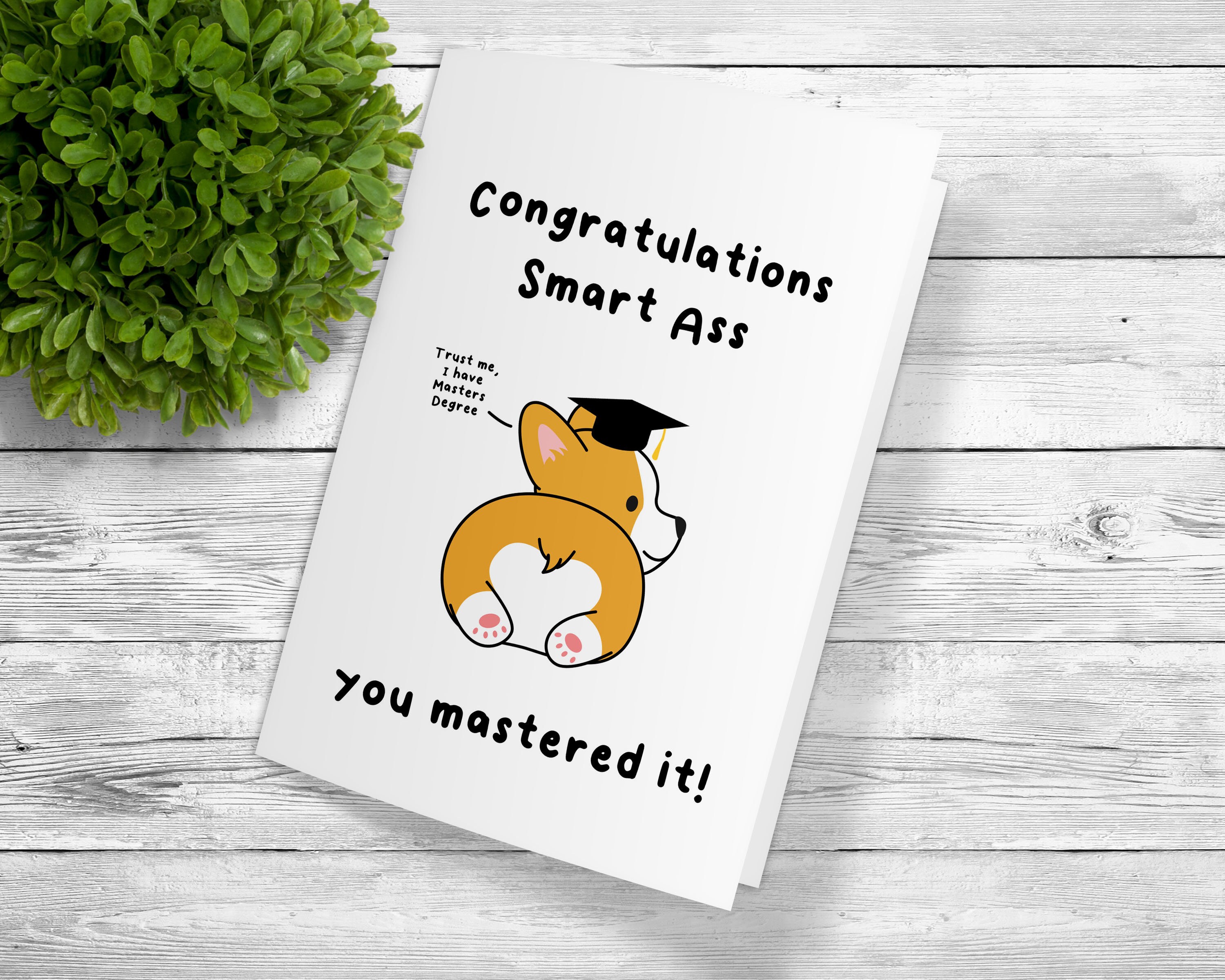 Custom Printable Graduate School Graduation Greeting, Downloadable ...