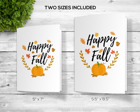 Printable Fall Greeting Cards