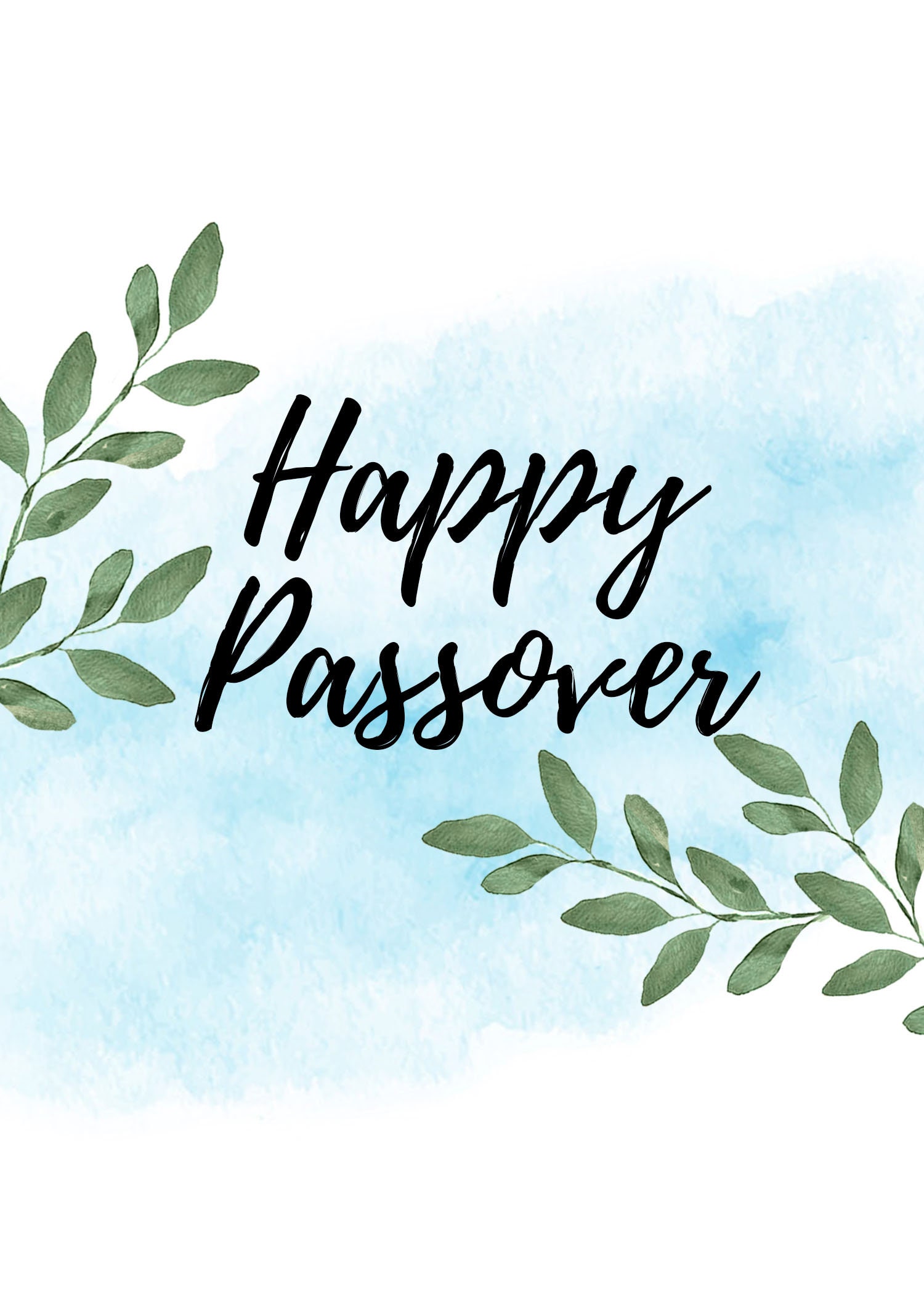 Happy Passover Greeting Card, Printable Happy Passover Greeting Card ...