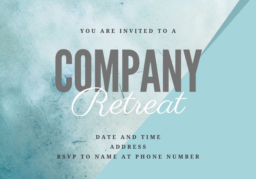 Custom Printable Company Retreat Invitation, Downloadable Company ...