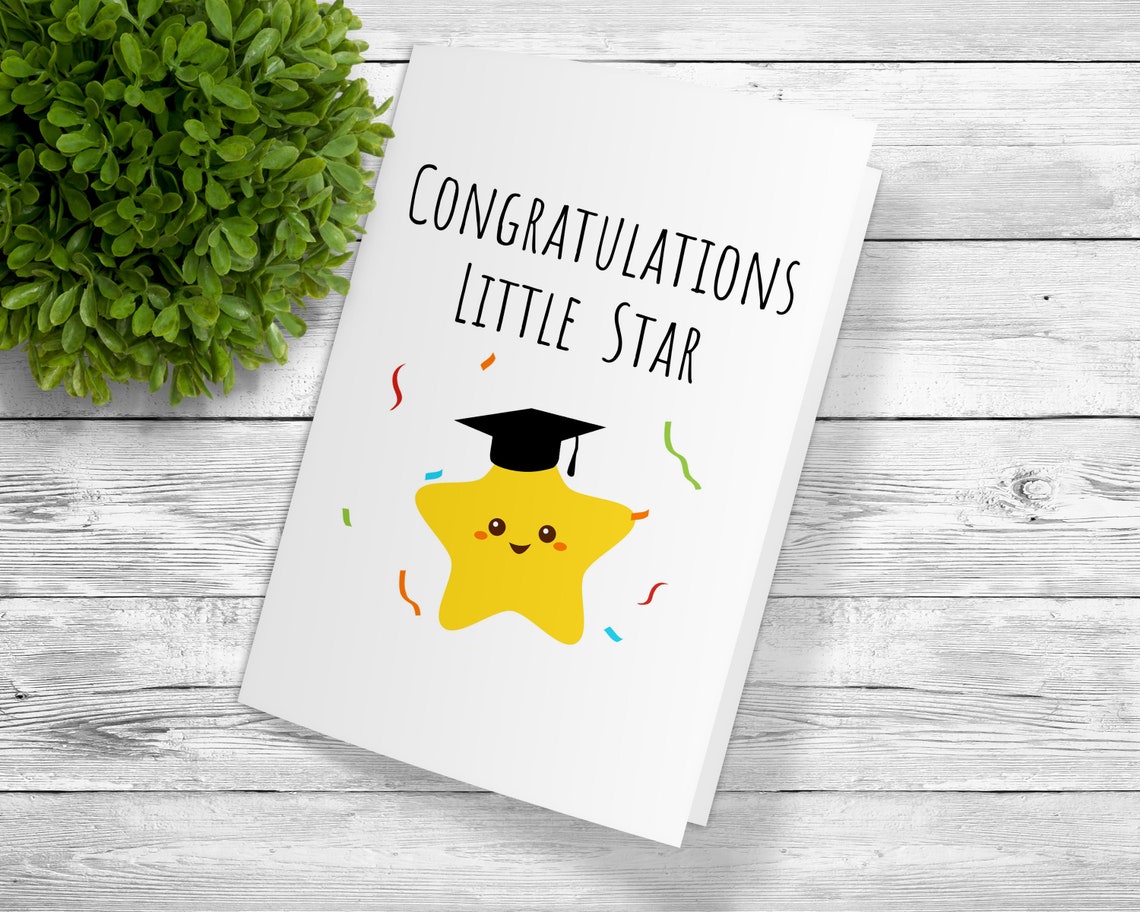 Custom Printable Kindergarten Graduation Greeting, Downloadable ...